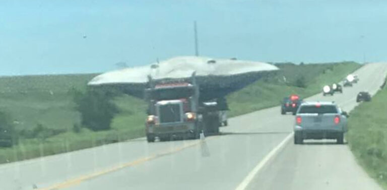 UFO Type Craft Seen Hauled on Large Semi Truck in Ponca City, Oklahoma - The Black Vault Case Files
